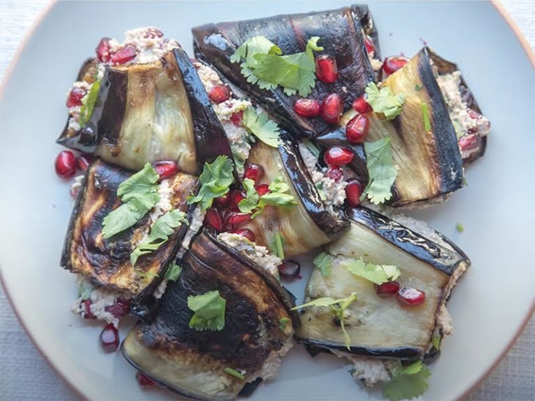 Badrijani Nigvzit (aubergine rolls with walnut) | Mission Eurovision